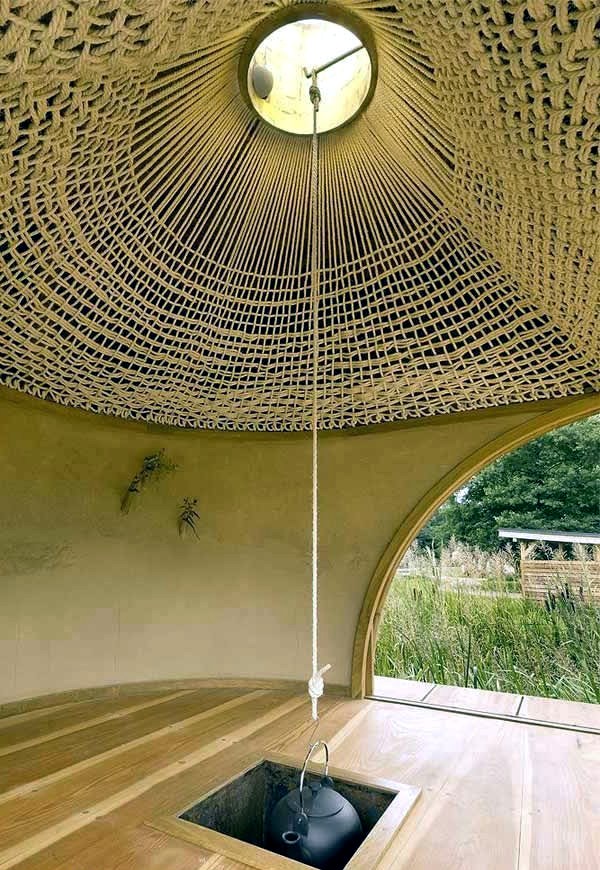 Simple tea house design in the Japanese style with exotic elements | Avso