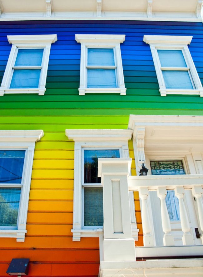 House facade underline – all bring rainbow colors to use | Avso