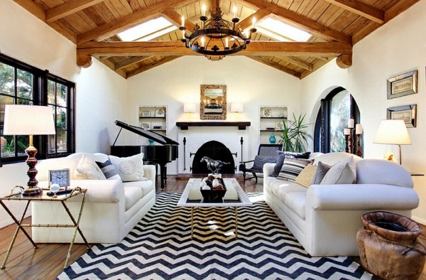 Smart application of Chevron patterns in the living room | Avso