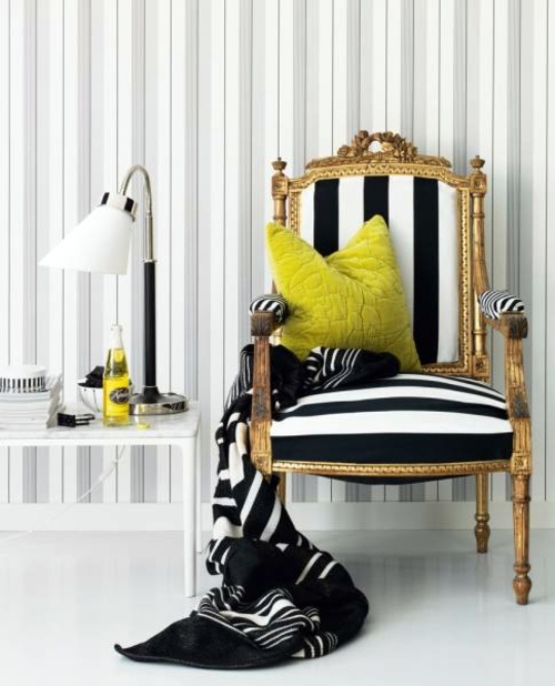 12 more ideas for attractive wall decoration with stripes | Avso