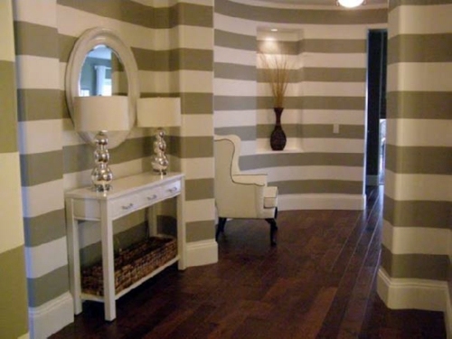 12 more ideas for attractive wall decoration with stripes | Interior ...